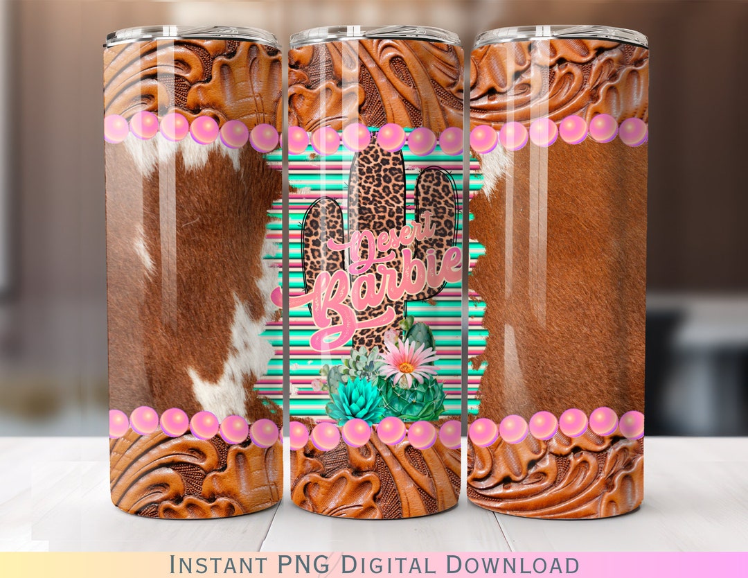 Western Desert Barbie 20oz Skinny Tumbler Wrap PNG Digital Download ...