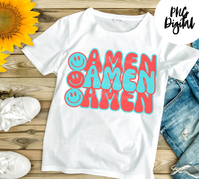 Amen Smile Face PNG Digital Download Sublimation Printable - Etsy