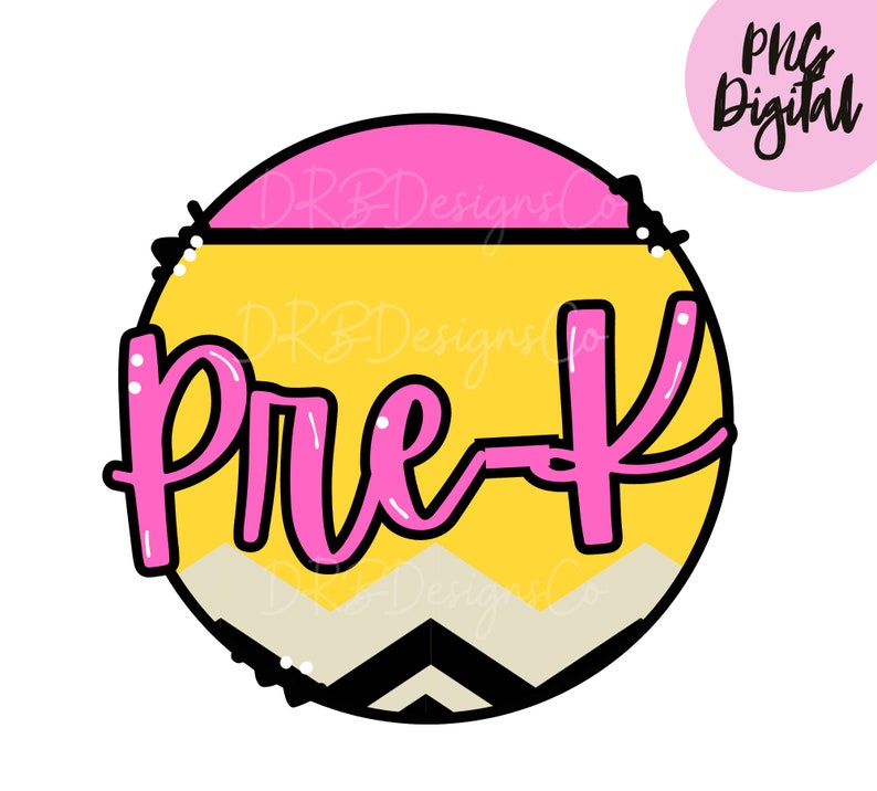 Pre K Pencil PNG Preschool Ready PNG First Day of Prek Sublimation ...