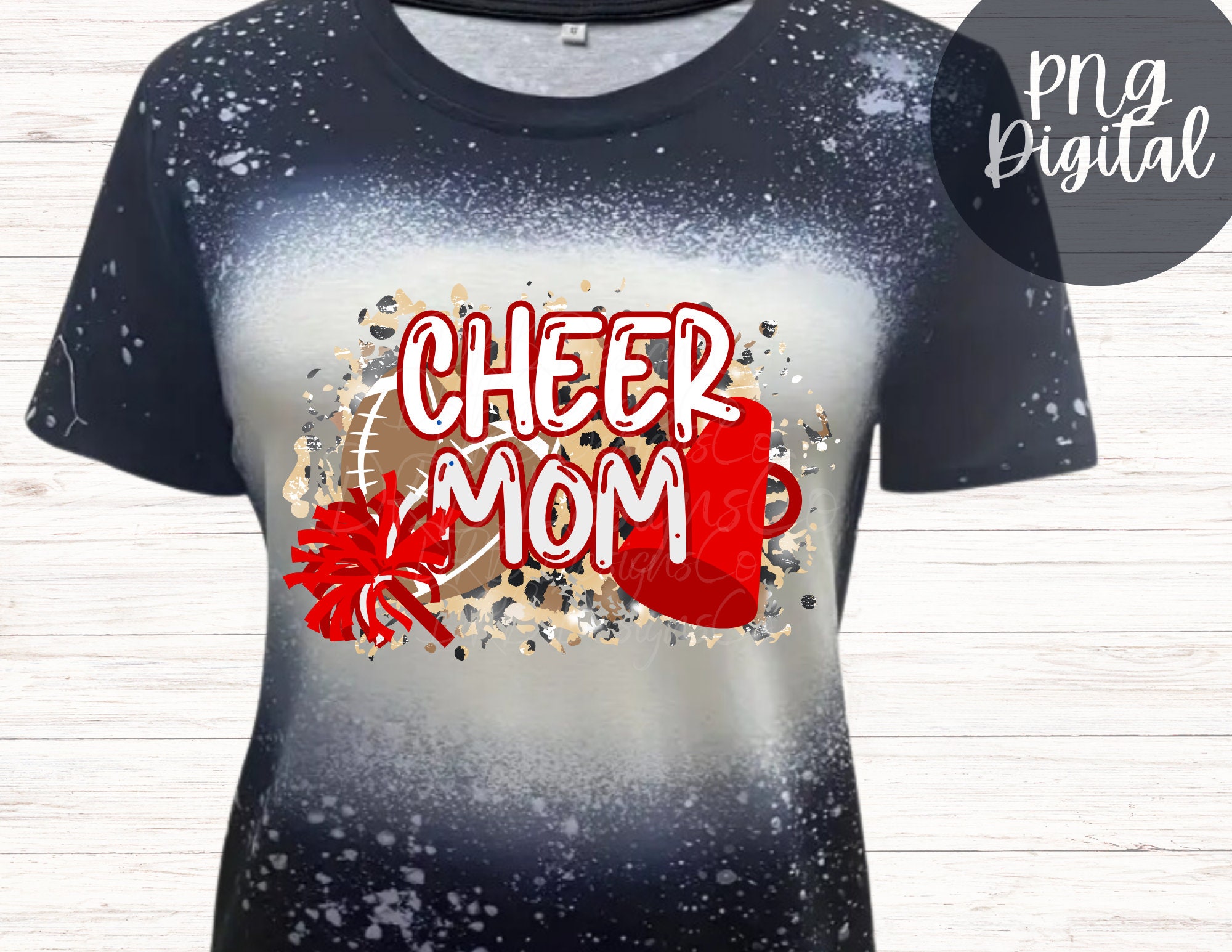 Red Cheer Mom PNG Cheerleading Mom PNG Football Sublimation Digital - Etsy