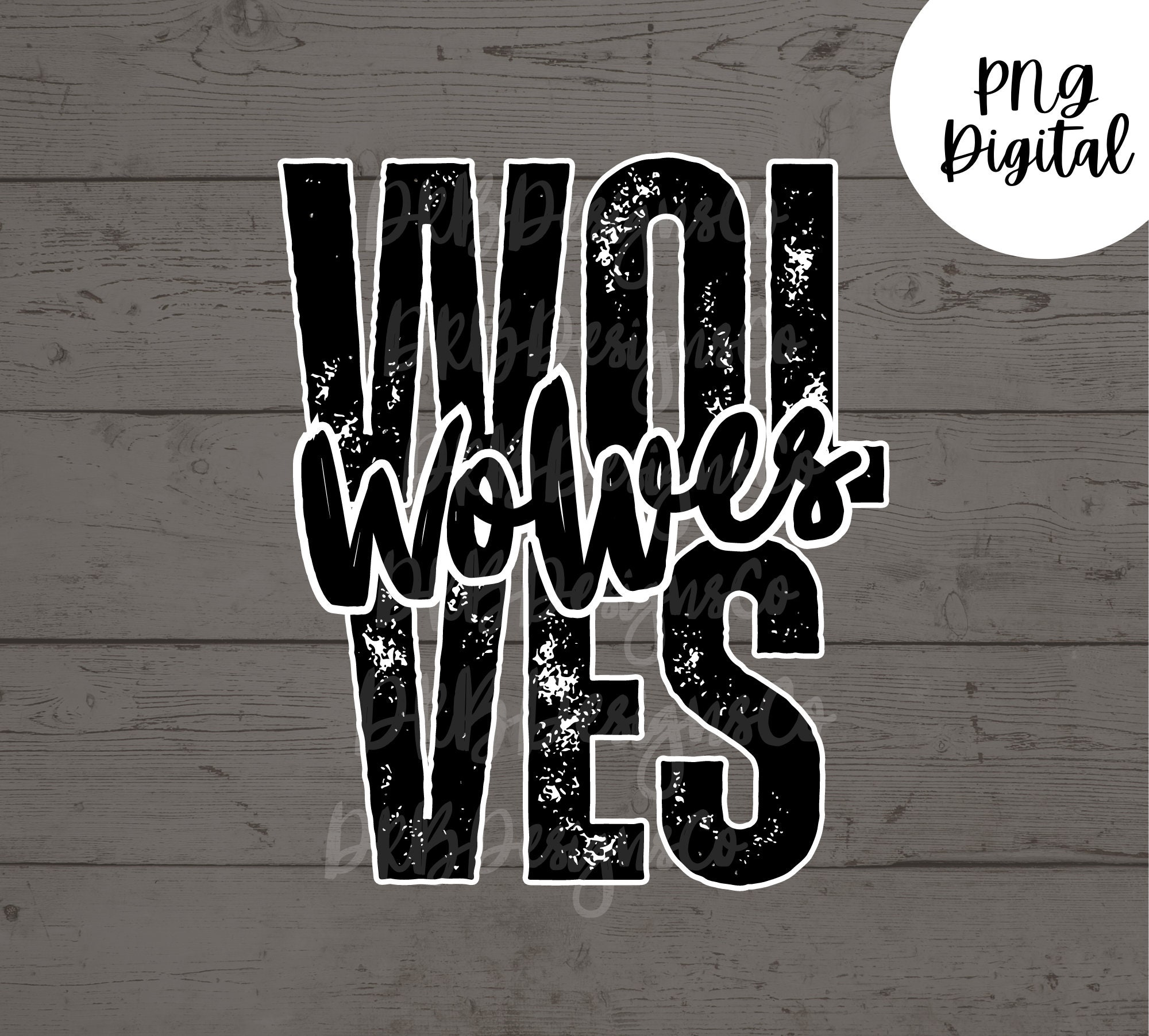 Wolves Team Mascot School Spirit PNG Digital Download Sublimation ...