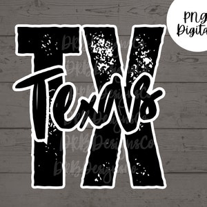 TX Texas State Letters Text PNG Digital Download Sublimation Printable ...