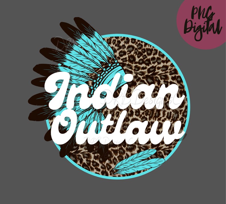Indian Outlaw PNG, Western Cowgirl Cheetah Print (digital Download) - Etsy