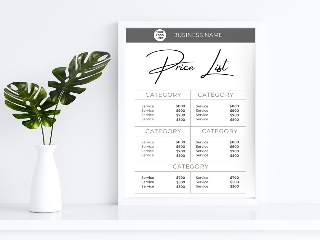 Price List , Scan to Pay Template, QR Code Sign - Editable Canva ...