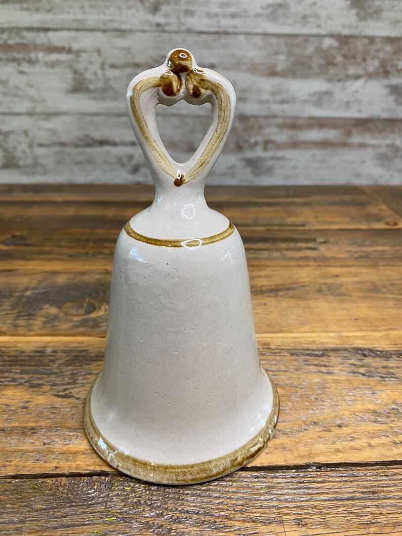 Vintage Stoneware Lewisville Pottery Decorative Hand Bell With - Etsy