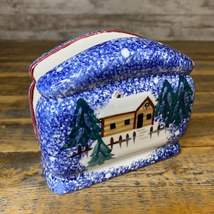 Vintage the Cooks Bazaar Gourmet Collection Winter Log Cabin Scene ...