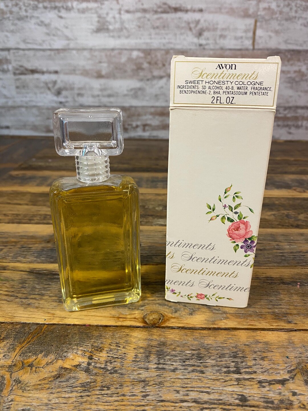 Vintage Avon Scentiments Sweet Honesty Cologne Perfume - 2 Fl Oz - *new ...