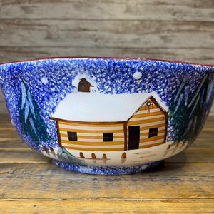 Vintage the Cooks Bazaar Gourmet Collection Winter Log Cabin Scene ...