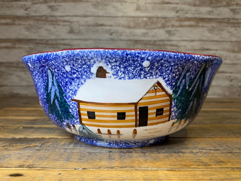 Vintage Winter Log Cabin Dishes – the Cooks Bazaar Collection - Etsy