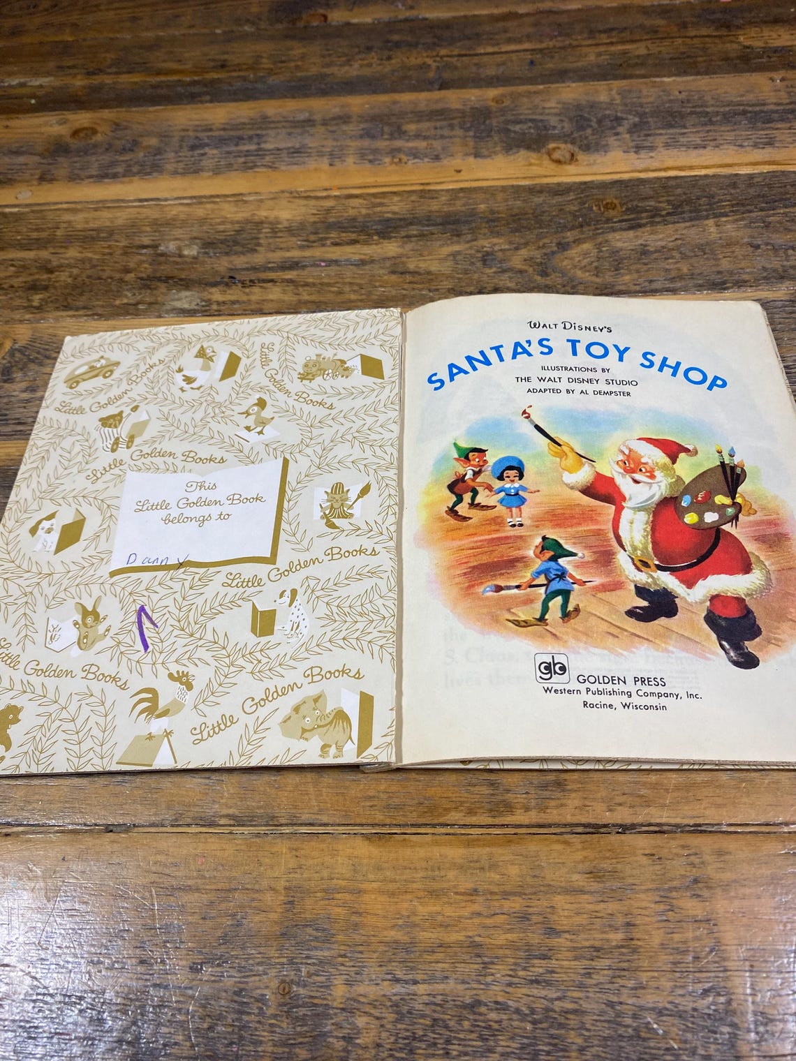 Vintage Walt Disney's Santa's Toy Shop – 1979 Little Golden Book - Etsy