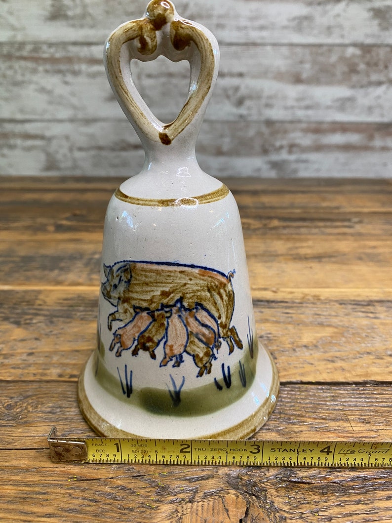 Vintage Stoneware Lewisville Pottery Decorative Hand Bell With - Etsy