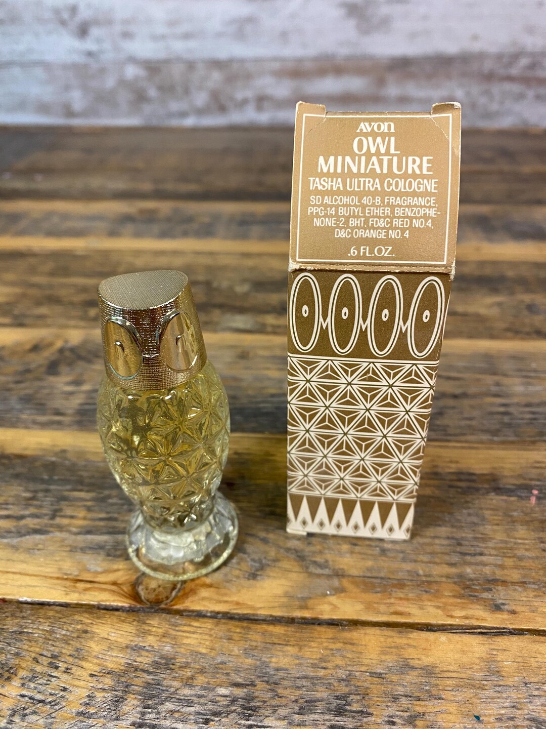 Vintage Avon Owl Miniature Tasha Ultra Cologne Perfume - .6 Fl Oz *new ...