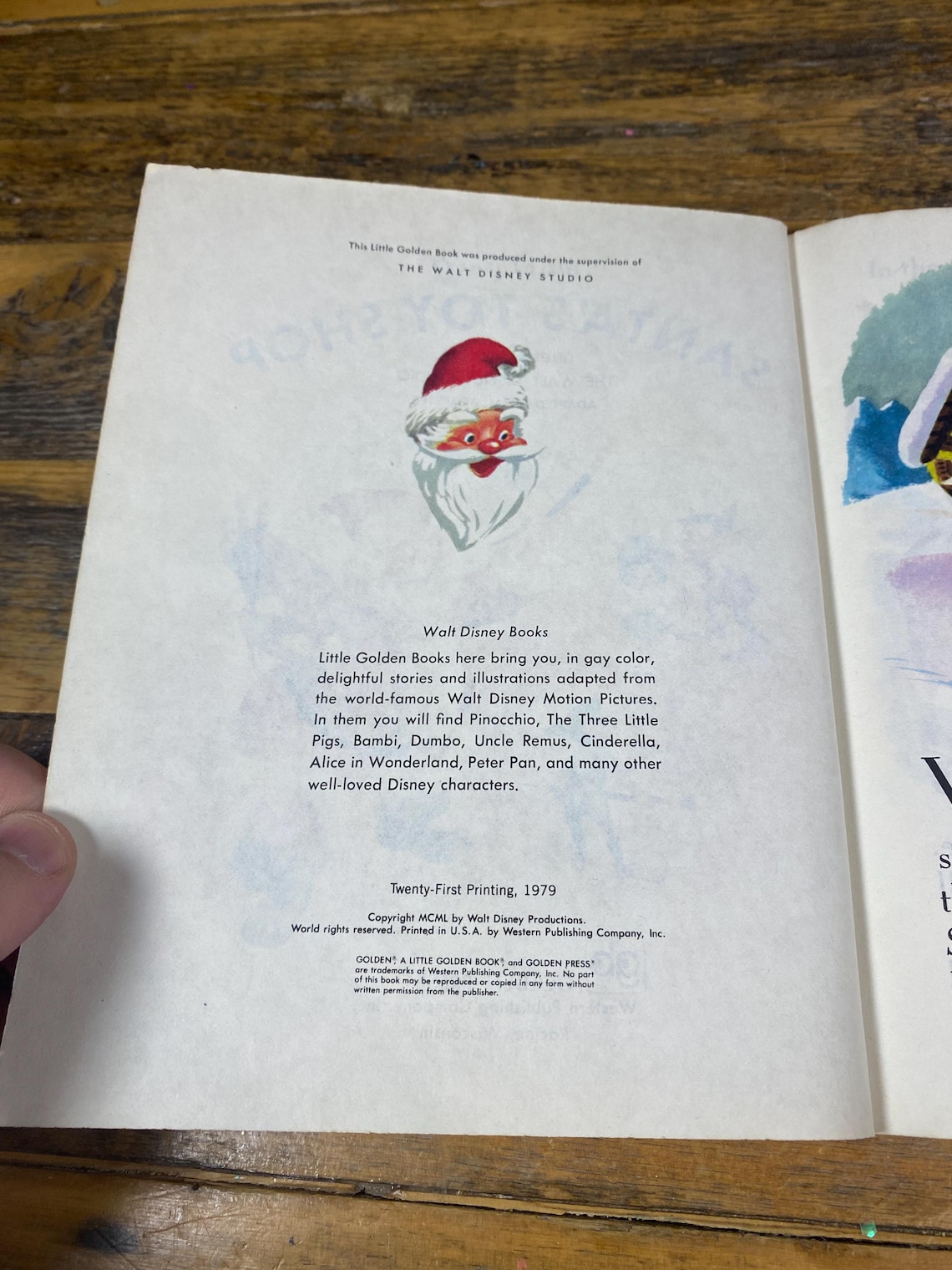 Vintage Walt Disney's Santa's Toy Shop – 1979 Little Golden Book - Etsy