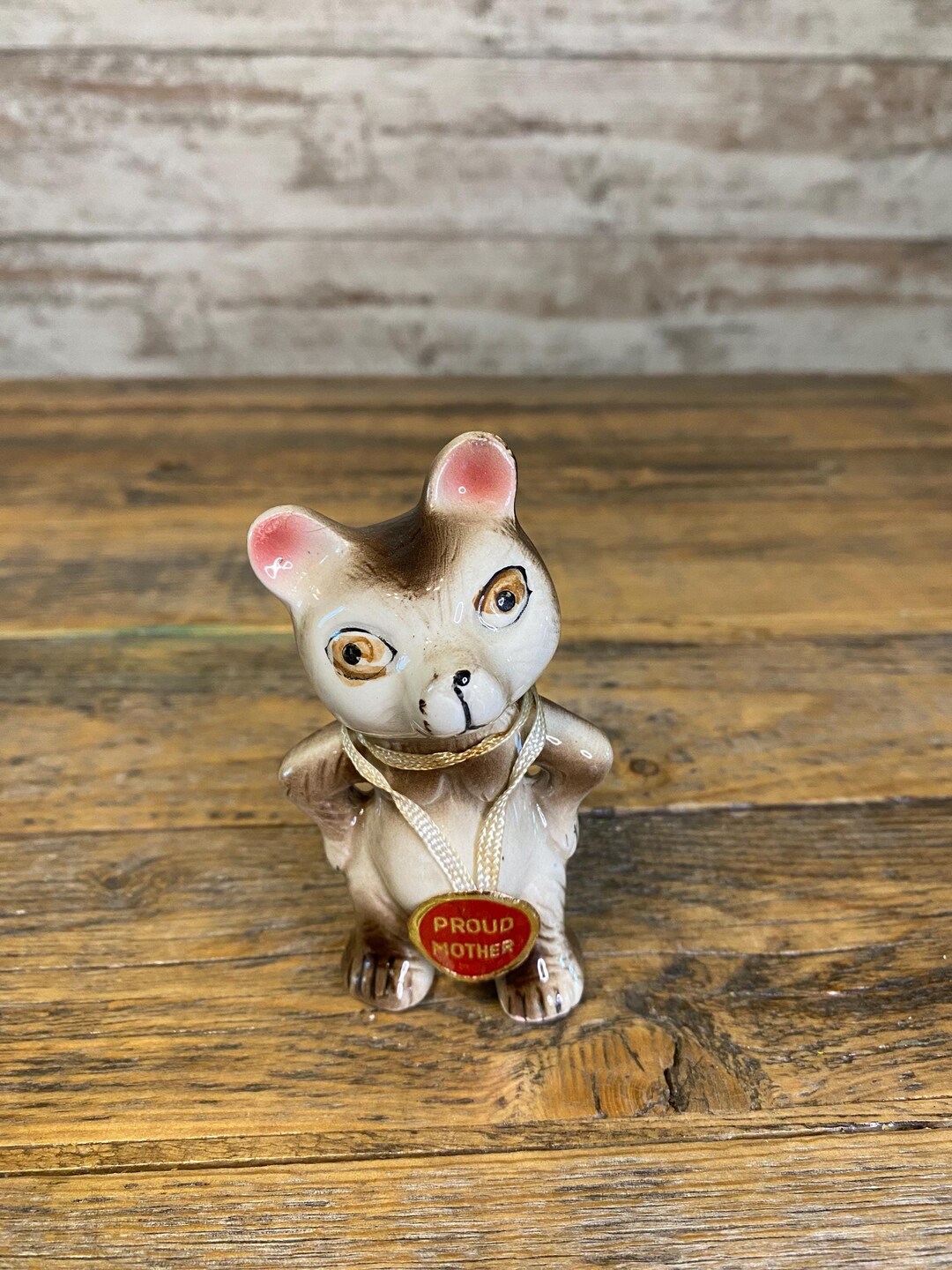 Vintage Proud Mother Red Panda Bear Ceramic Figurine - Etsy