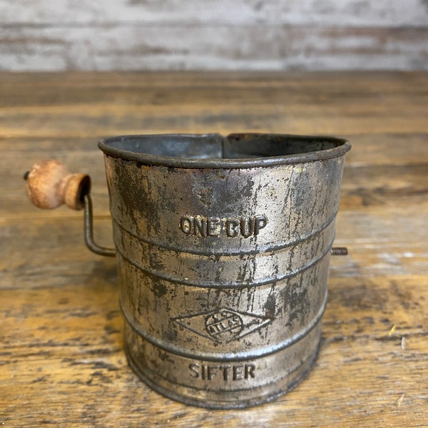 Antique Flour Sifter Metal - Etsy