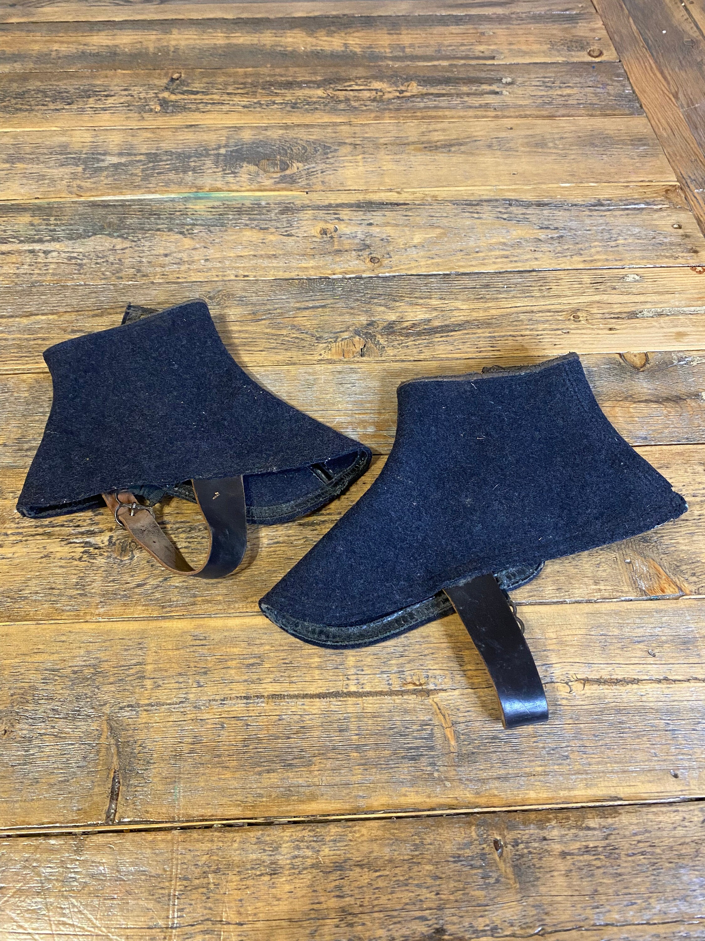 Antique Vintage Dark Grey Felt Wool Spats Victorian Shoe - Etsy