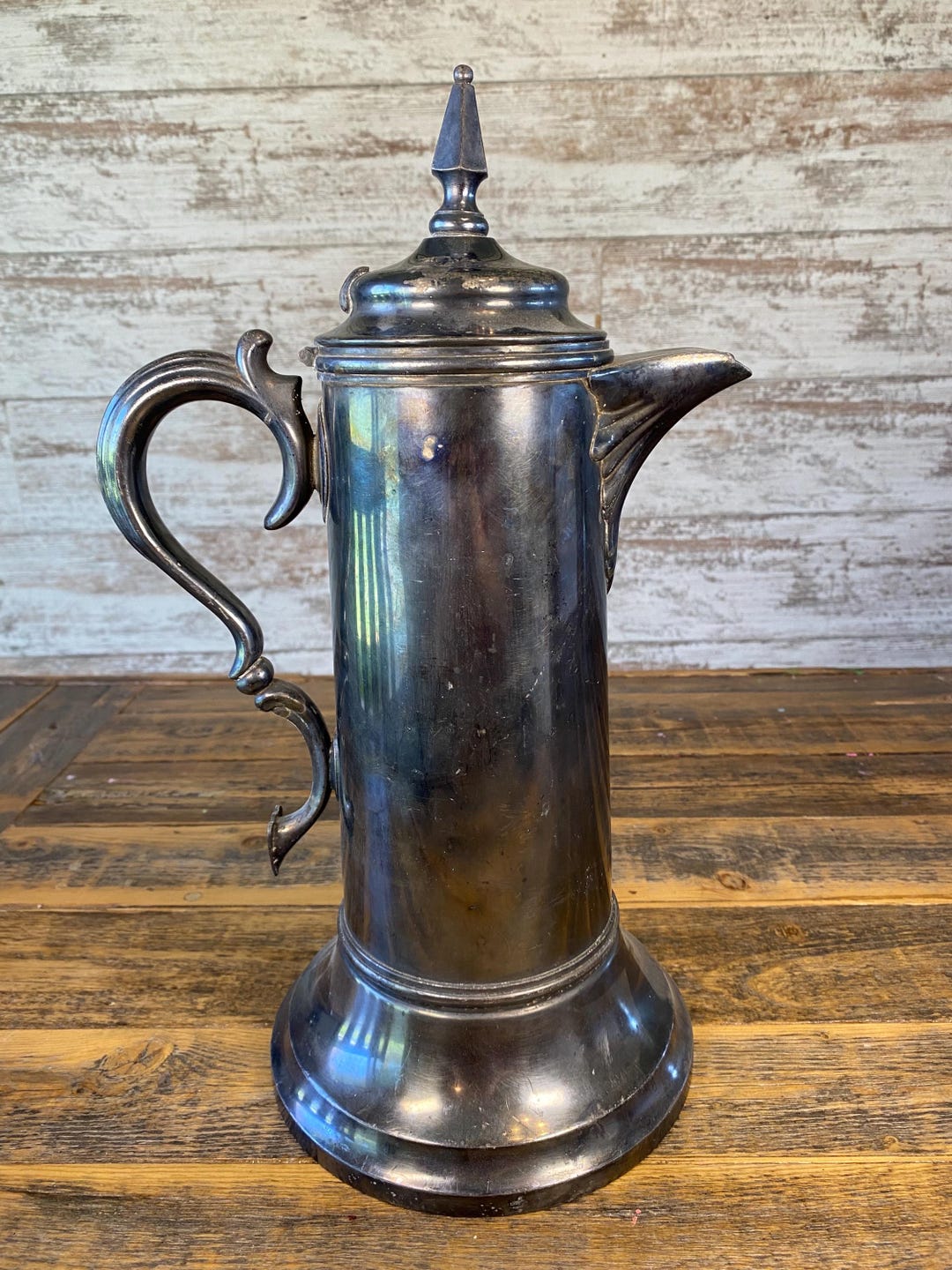 Antique 1800s Simpson Hall Miller & Co Silver Treble Plate Flagon 14.5 ...