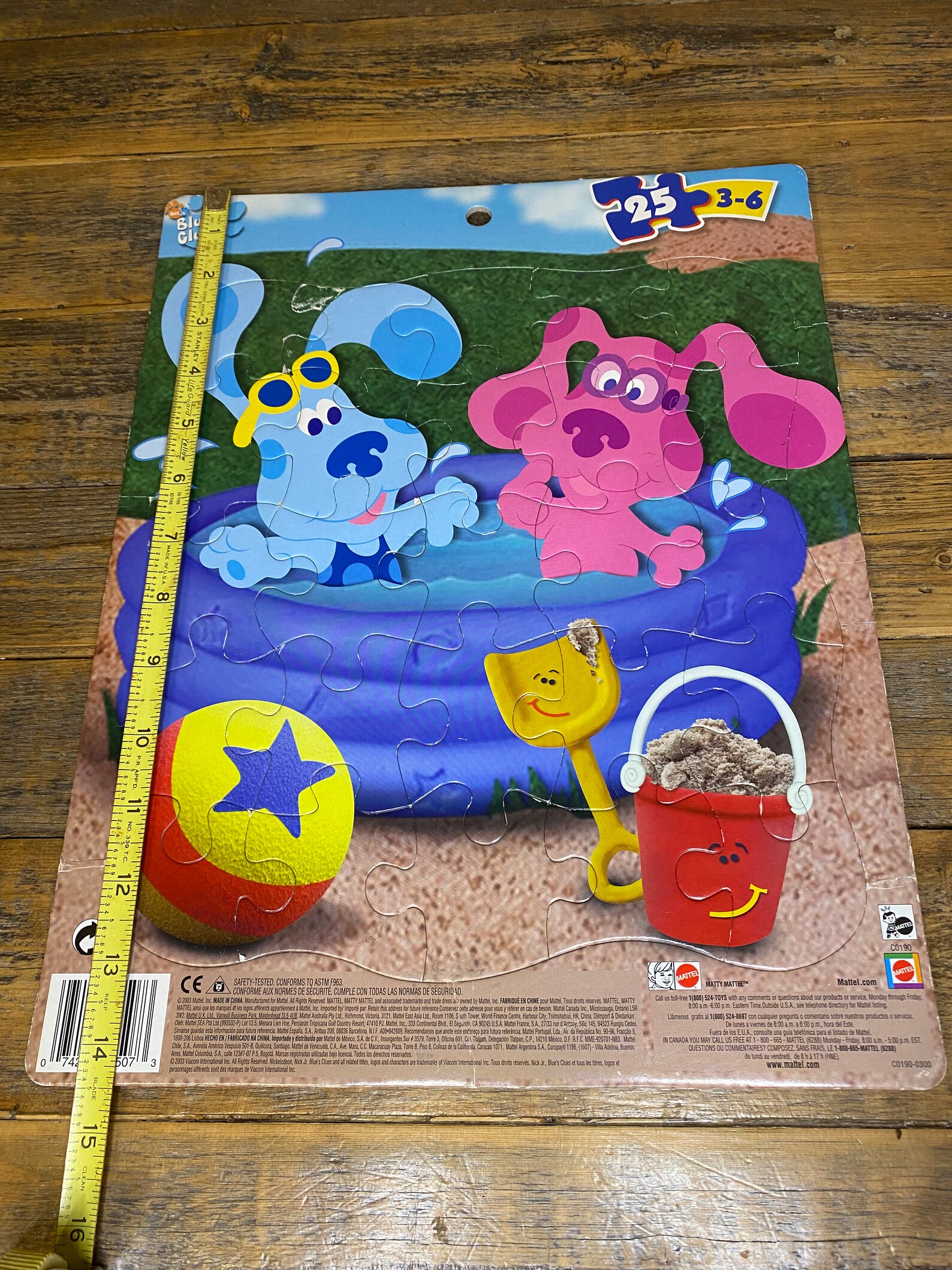 Vintage Blue's Clues Frame Tray Puzzle Blue and Magenta Mattel - Etsy