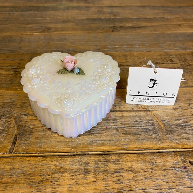 Fenton Glass Box With Lid - Etsy