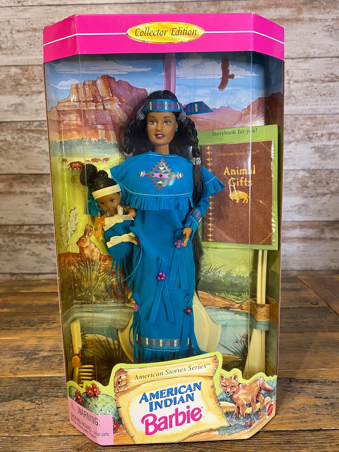 Vintage 1996 American Indian Barbie Doll With Baby Mattel American ...