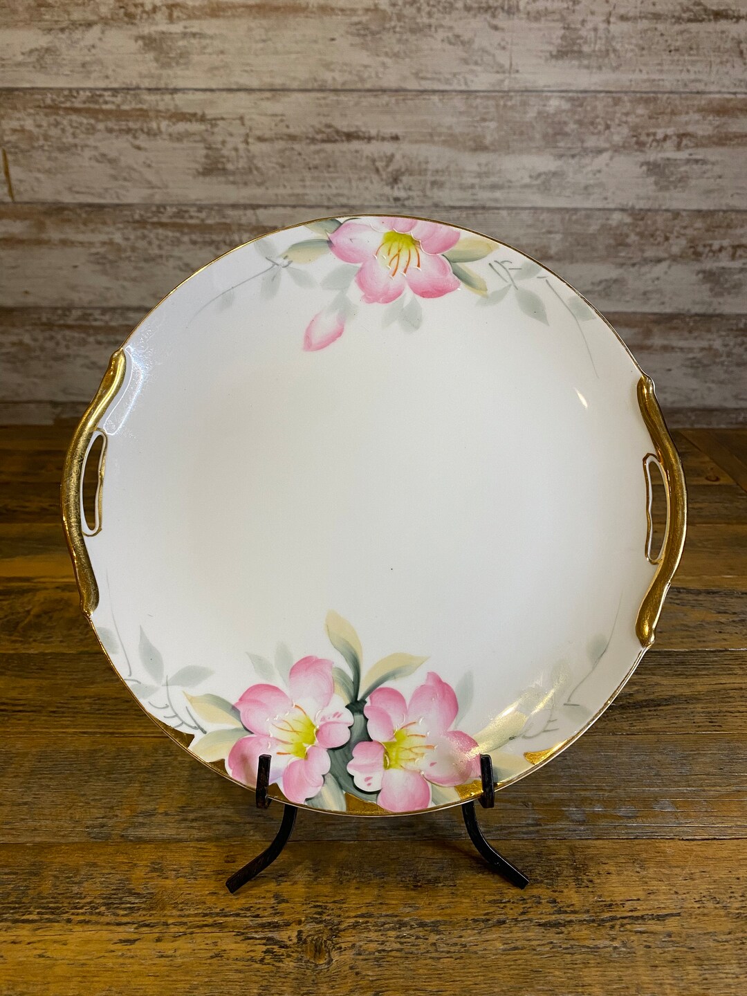Vintage Noritake Azalea Porcelain China 9 3/4" Handled Cake Plate ...