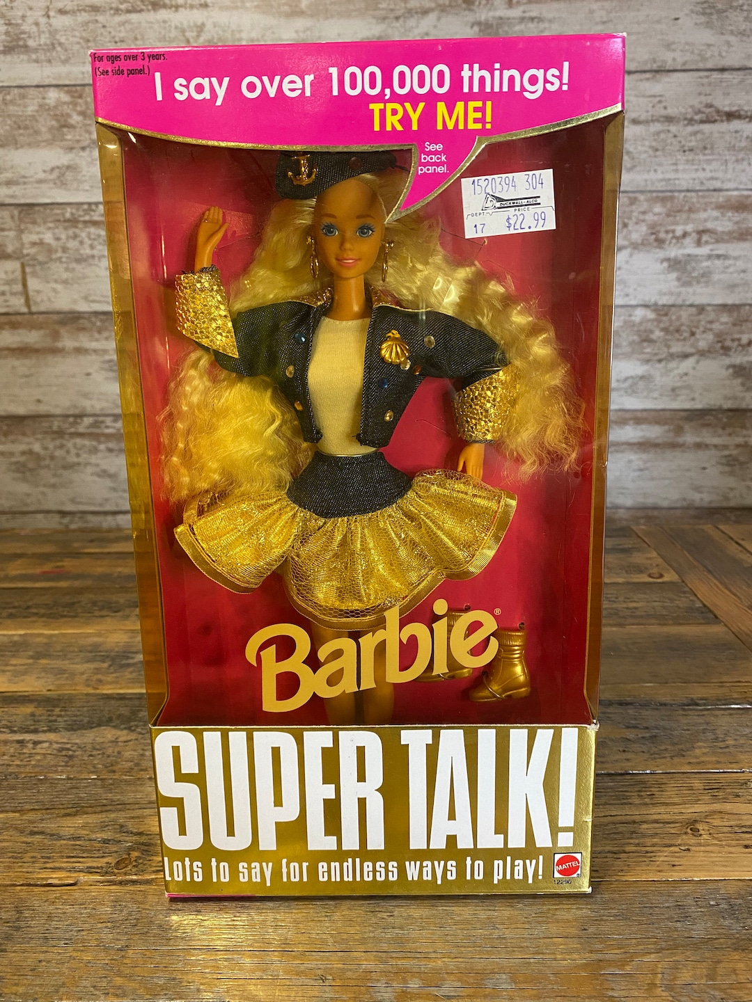 Vintage 1994 Barbie Super Talk! Doll - Mattel 12290 Talking Barbie Doll ...