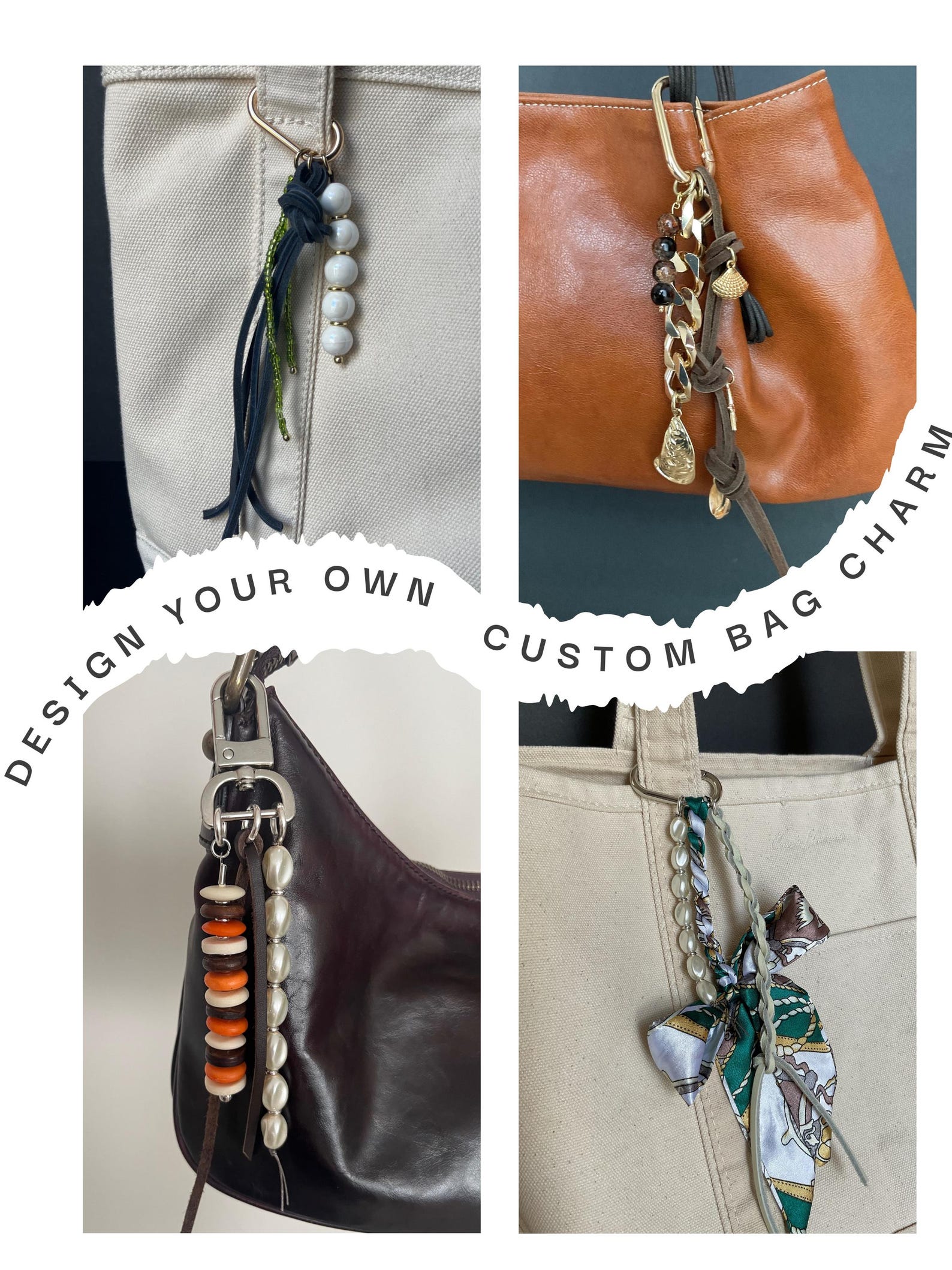 Customize Your Own Bag Charm With Beads, Tassels, & Personalized Name ...
