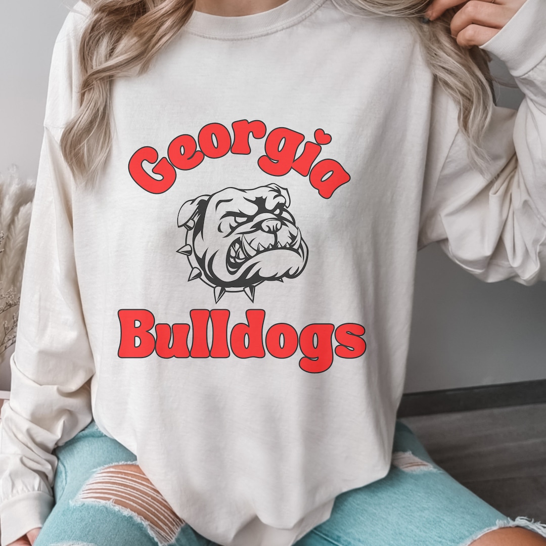 Georgia Bulldogs Shirt Georgia Football Shirt Football - Etsy