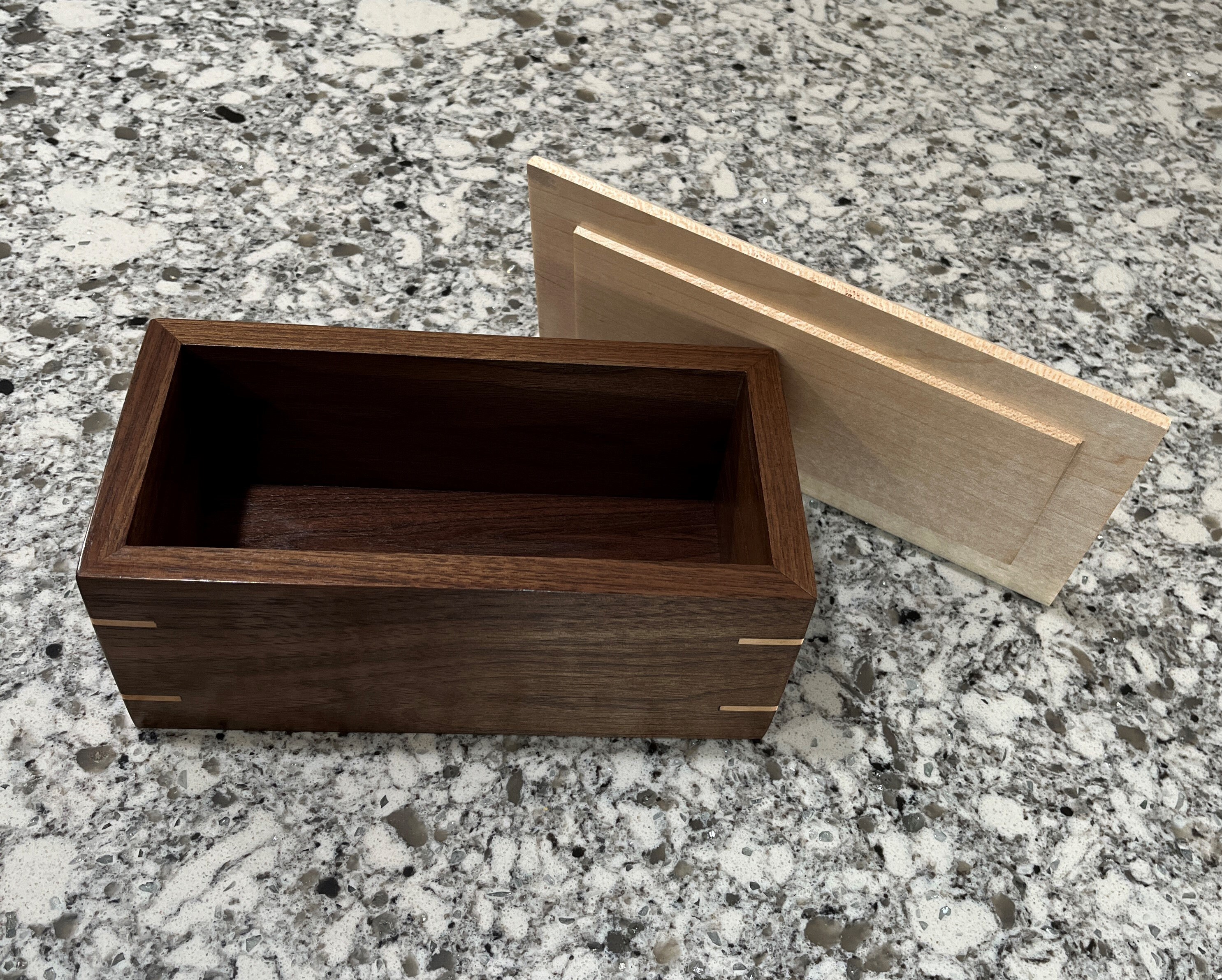 Hand-crafted Solid Walnut and Maple Keepsake Box - Etsy