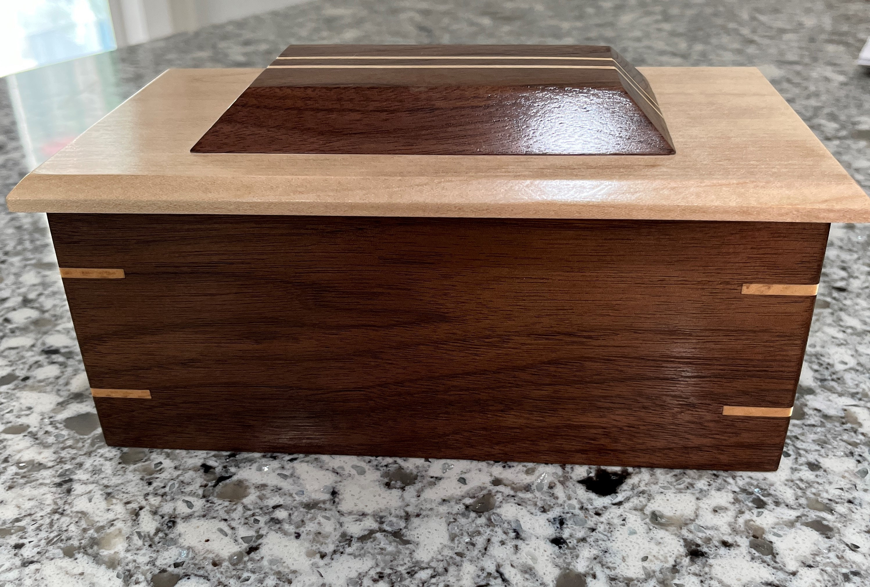 Hand-crafted Solid Walnut and Maple Keepsake Box - Etsy