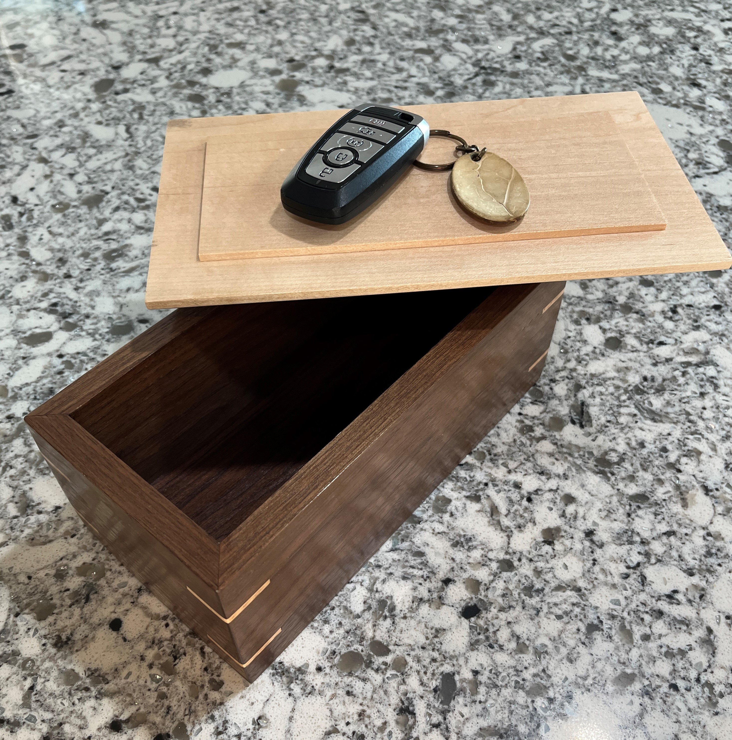 Hand-crafted Solid Walnut and Maple Keepsake Box - Etsy