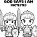 God Says I Am Bible Coloring Pages for Kids Christian Coloring Book ...