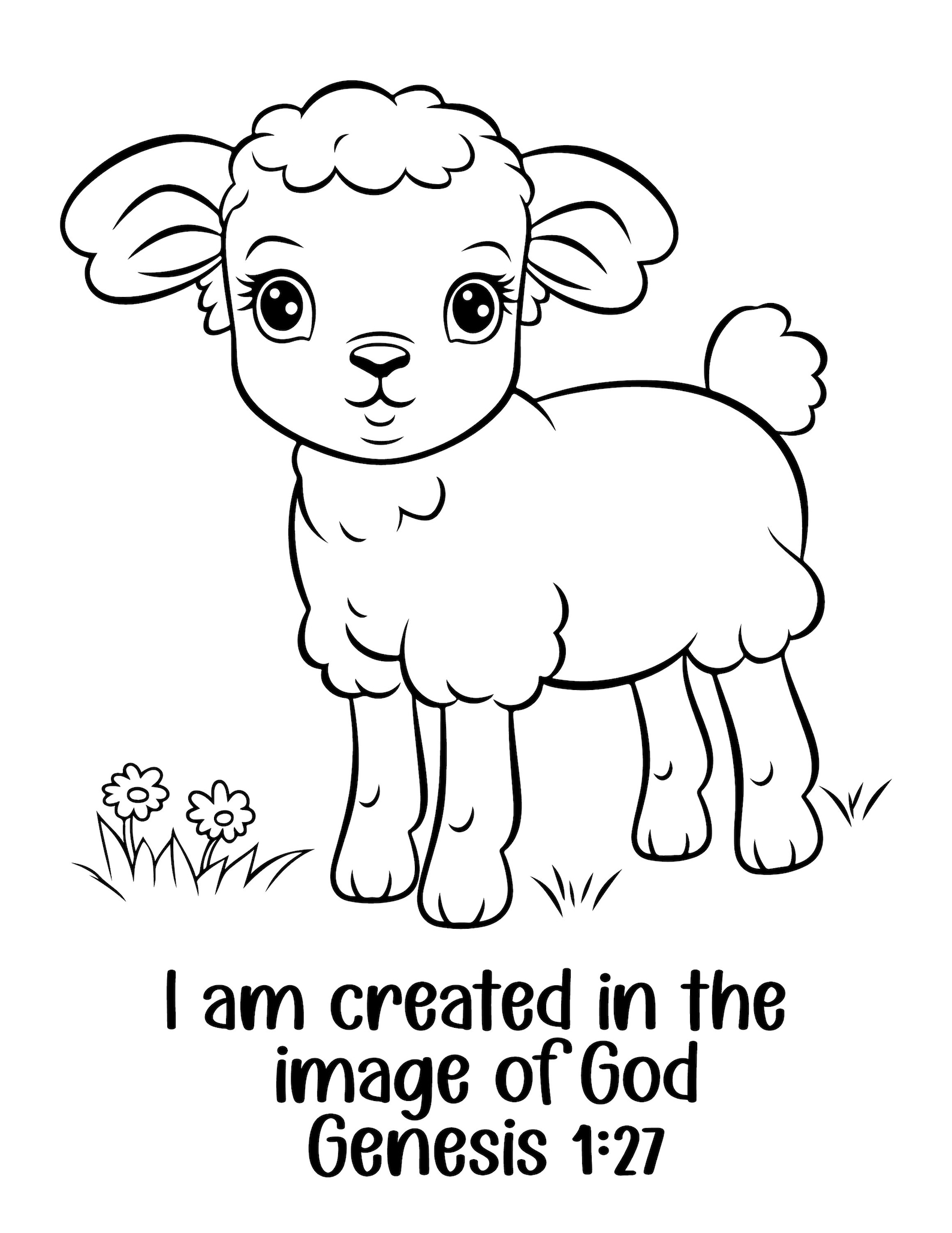 Bible Verse Coloring Pages for Kid Christian Farm Animal Coloring Book ...