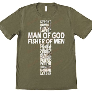 Men Christian Shirt Man of God Svg Fisher of Men Png Guys Faith SVG ...