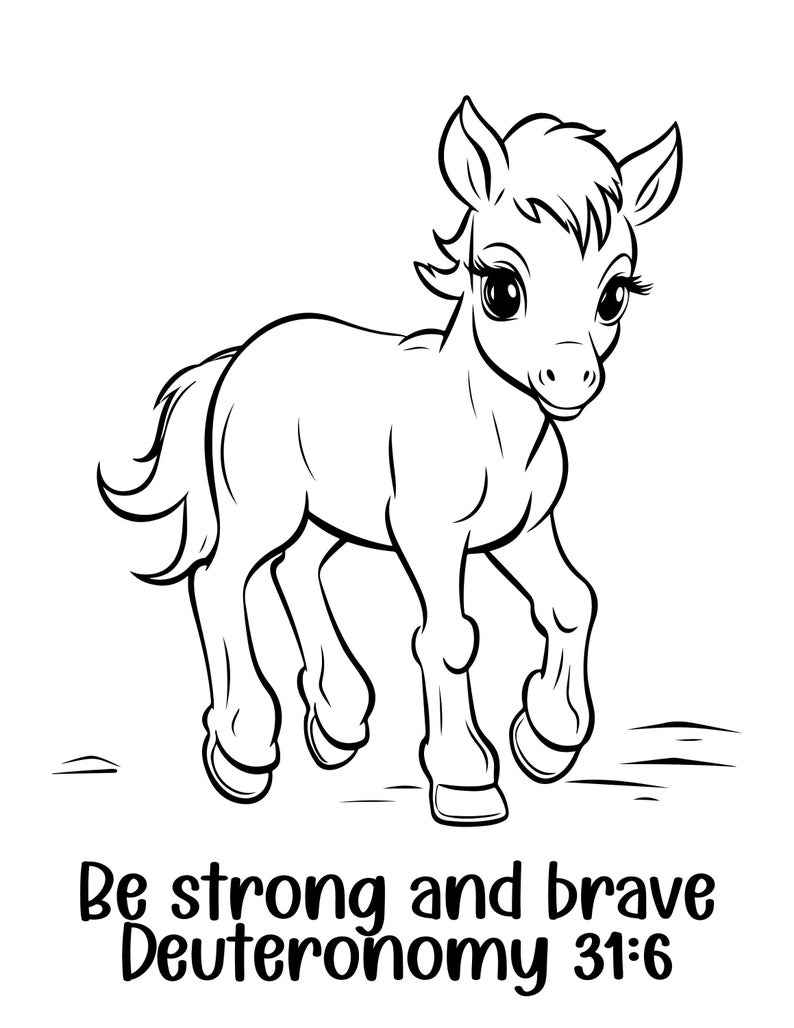 Bible Verse Coloring Pages for Kid Christian Farm Animal Coloring Book ...