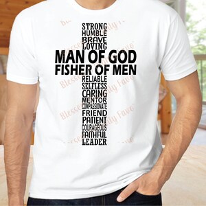 Men Christian Shirt Man of God Svg Fisher of Men Png Guys Faith SVG ...