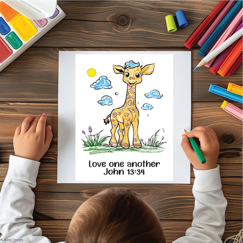 Bible Verse Coloring Pages for Kid Christian Safari Animal Coloring ...