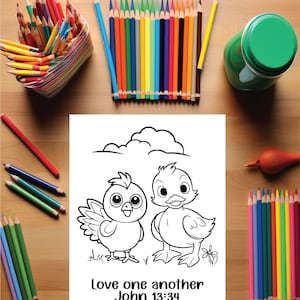 Bible Verse Coloring Pages for Kid Christian Farm Animal Coloring Book ...