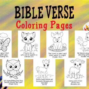 Animal Coloring Pages Bible Verse Kid Christian Farm Animal Vol 2 ...
