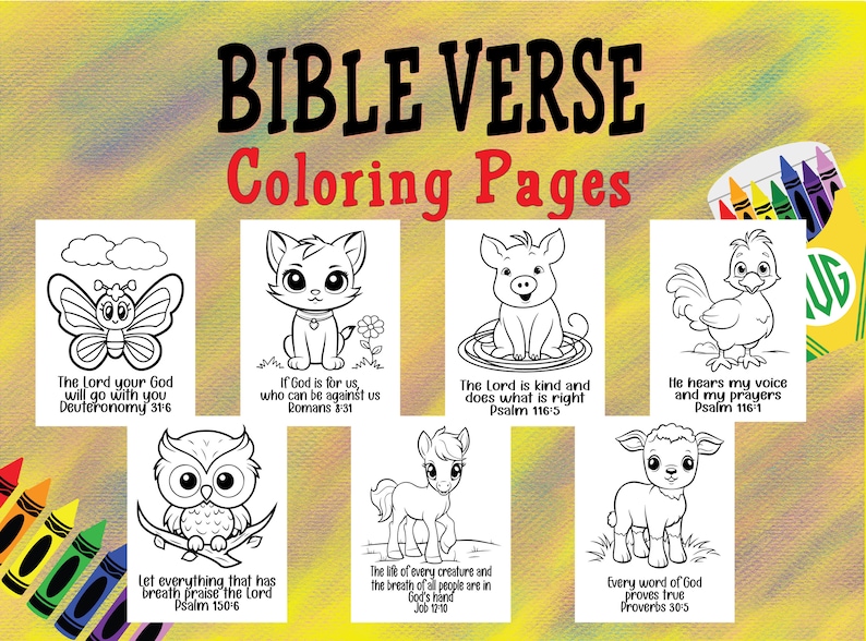 Animal Coloring Pages Bible Verse Kid Christian Farm Animal Vol 2 ...
