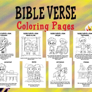 God Says I Am Bible Coloring Pages for Kids Christian Coloring Book ...