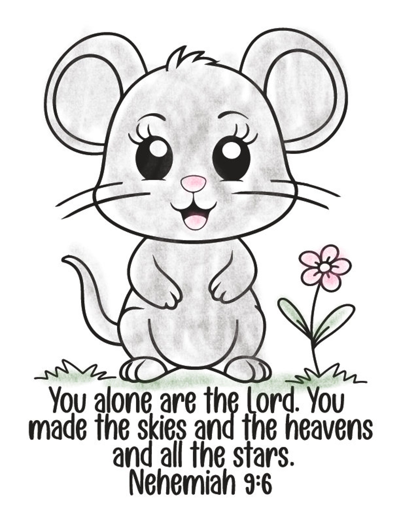 Bible Verse Coloring Pages for Kid Christian Farm Animal Coloring Book ...