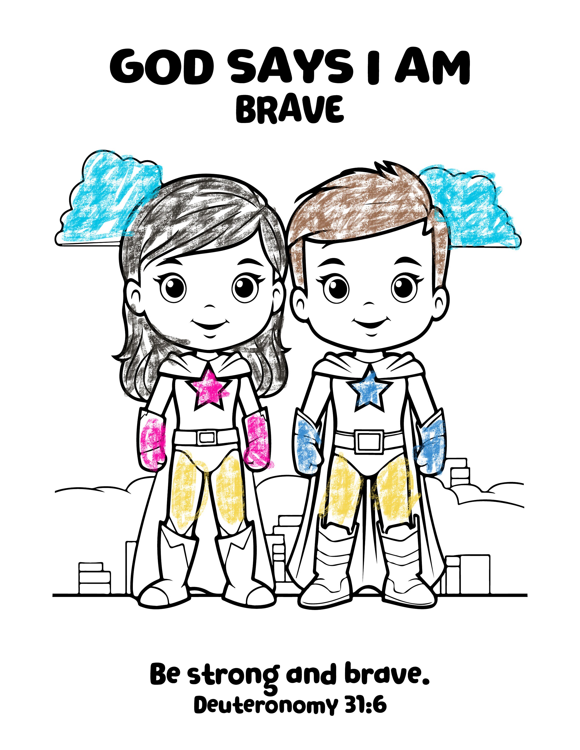 God Says I Am Bible Coloring Pages for Kids Christian Coloring Book ...