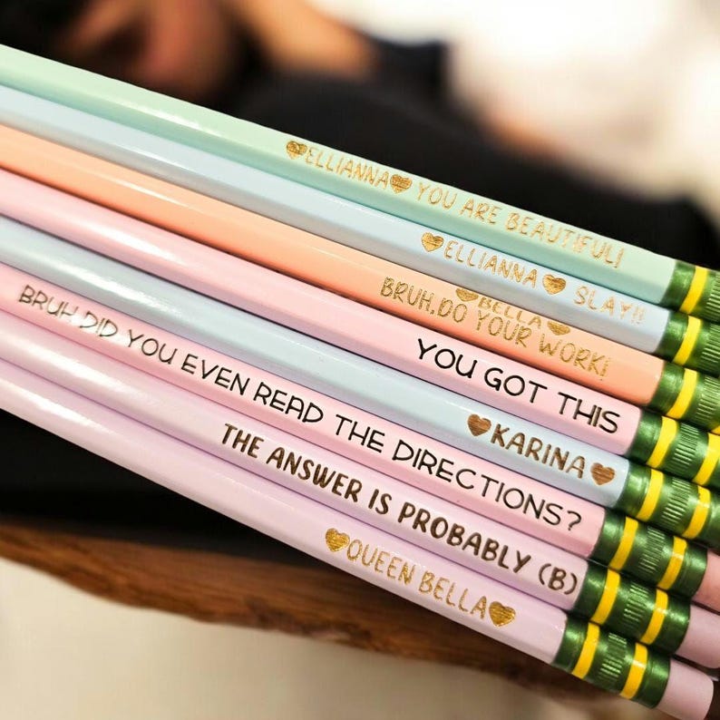 Custom Pencils Ticonderoga Pencil Personalized Pastel Pencil Custom ...
