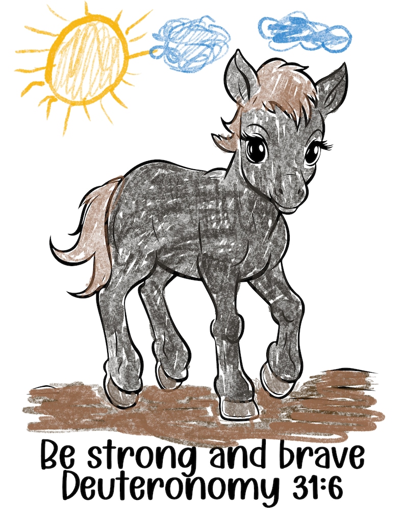 Bible Verse Coloring Pages for Kid Christian Farm Animal Coloring Book ...