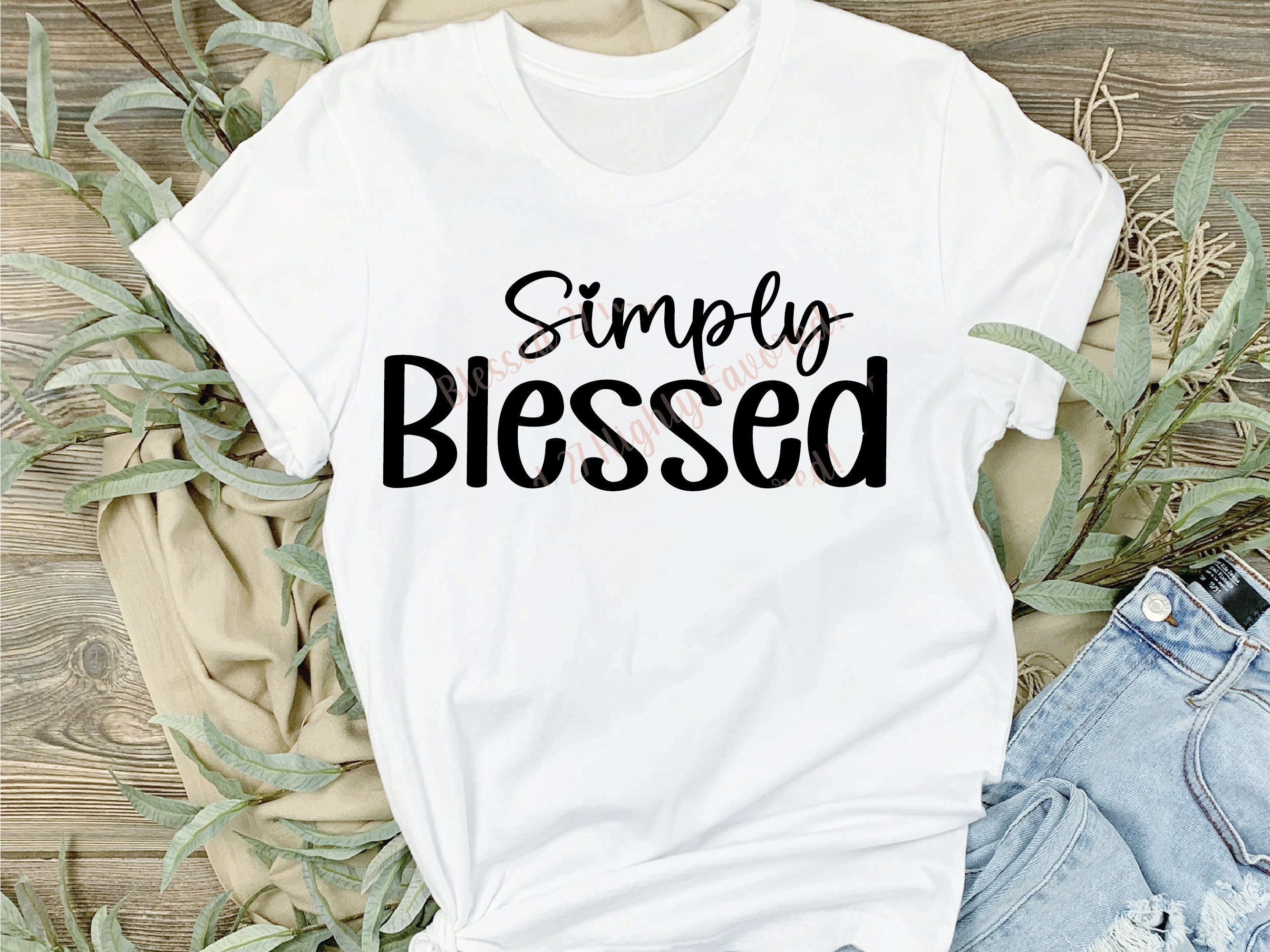 Simply Blessed SVG PNG Blessed Cut File Christian Cut File Blessed ...