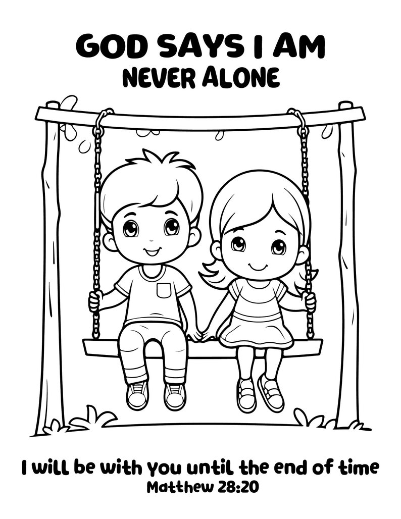 God Says I Am Bible Coloring Pages for Kids Christian Coloring Book ...