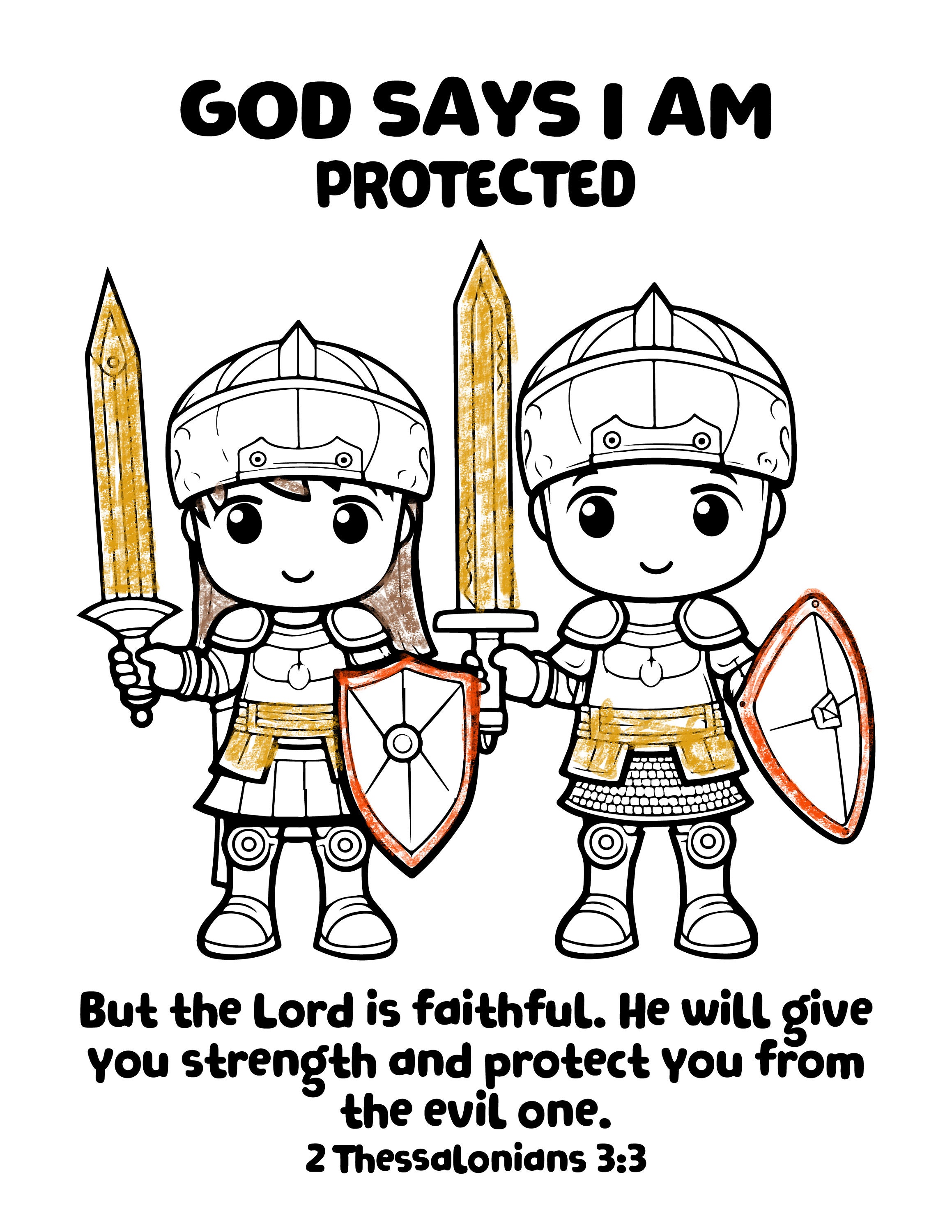 God Says I Am Bible Coloring Pages for Kids Christian Coloring Book ...