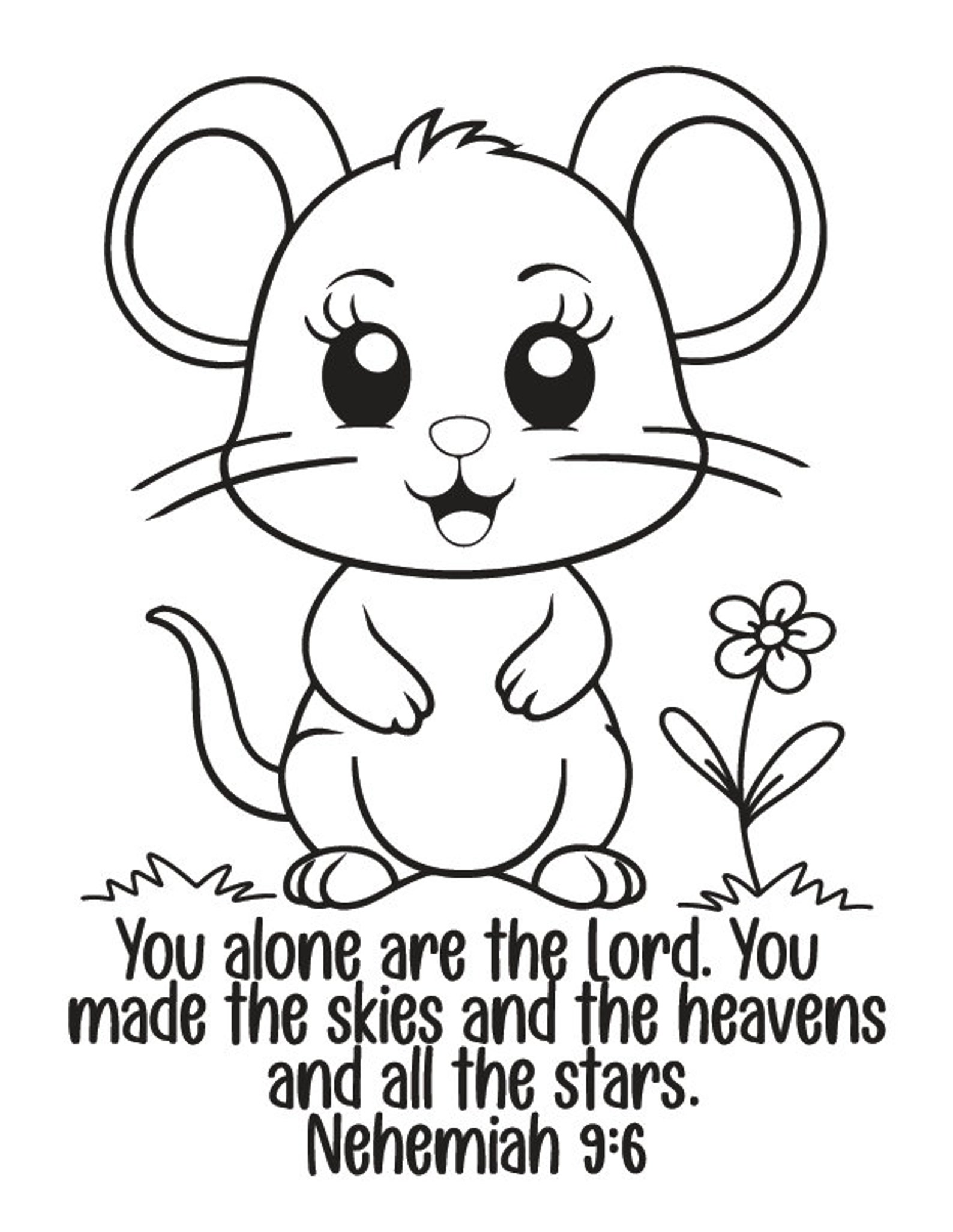 Bible Verse Coloring Pages for Kid Christian Farm Animal Coloring Book ...