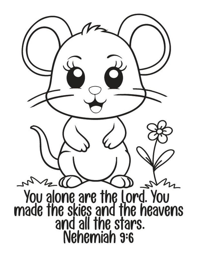 Bible Verse Coloring Pages for Kid Christian Farm Animal Coloring Book ...